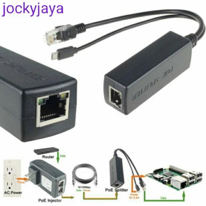 Jual Micro Usb 48V To 5V - 2A Power Over Ethernet Kit Injektor Pemisah ...