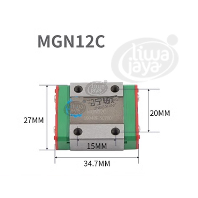 Jual Mgn12 400Mm 40Cm Linear Rail Guide Include Mgn12C Bearing Block ...