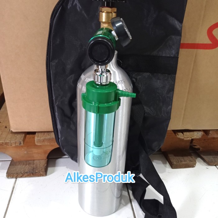 Jual Tabung Oksigen Alumunium Medis Portable +Regulator+ Tas +Isi | Shopee Indonesia