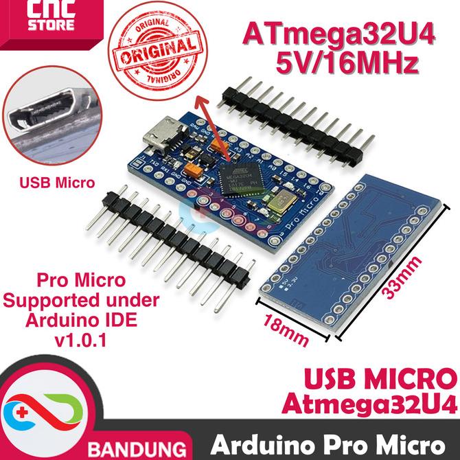 Jual Arduino Pro Micro Atmega32u4 5v 16hz Micro Usb Board Shopee