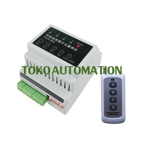 Jual 4 way RS 485 relay module 315M 433M remote control RS485 MODBUS ...