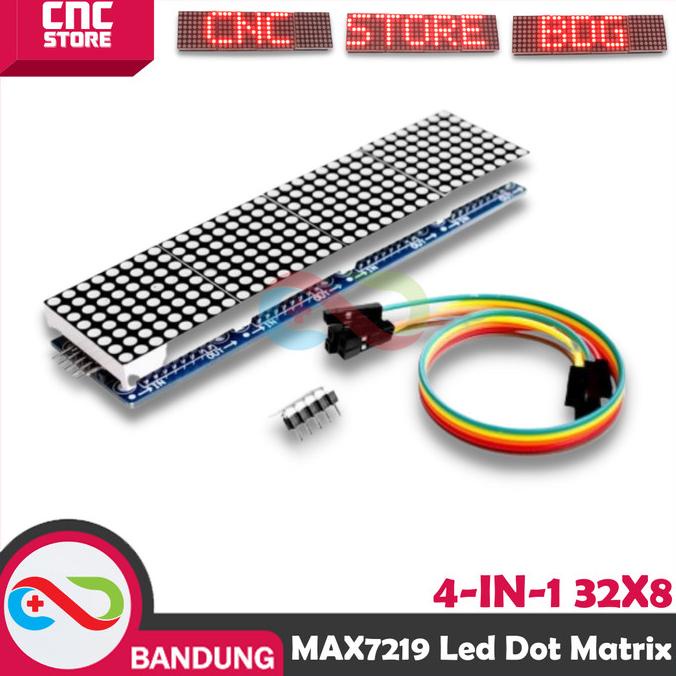 Jual MAX7219 LED DOT MATRIX MODULE 8x8 4-IN-1 32X8 RUNNING TEXT DISPLAY ...