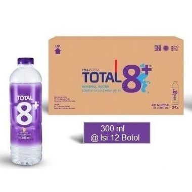 Jual Total 8+ Water Air Minum Botoml X 12 Botol | Air Alkalin Stok ...