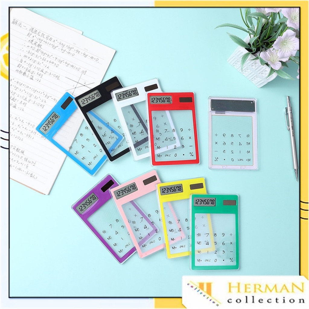 Jual HC Kalkulator Mini Aesthetic Calculator Mini Portable Ultra Tipis ...