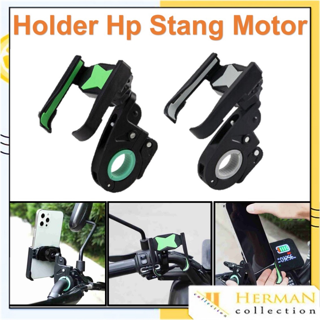Jual HC Motorcycle Phone Stang Holder Universal HP Tempat Handphone Stang Sepeda Motor Holder ...