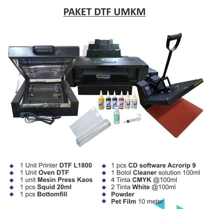 Jual Paket Sablon Dtf A3 Komplit | Printer Dtf | Oven | Mesin Press | Bahan | Shopee Indonesia