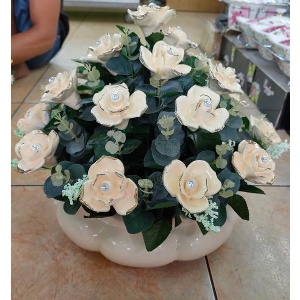 Jual Bunga Capodimonte / Bunga Keramik / Bunga London 21 tangkai ...
