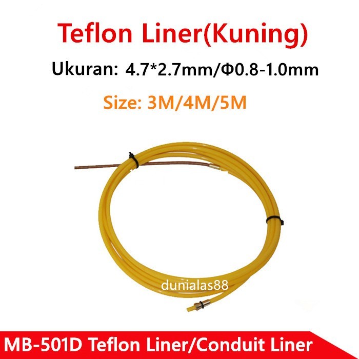 Jual Promo Teflon Liner Conduit Liner Mb15 Mb24 Mb36 501D Binzel Mig ...
