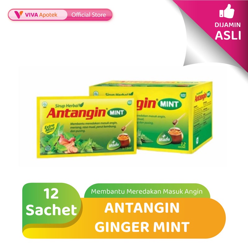 Jual Antangin Ginger Mint Cair 15 ml Mencegah Masuk Angin (12 Sachet ...