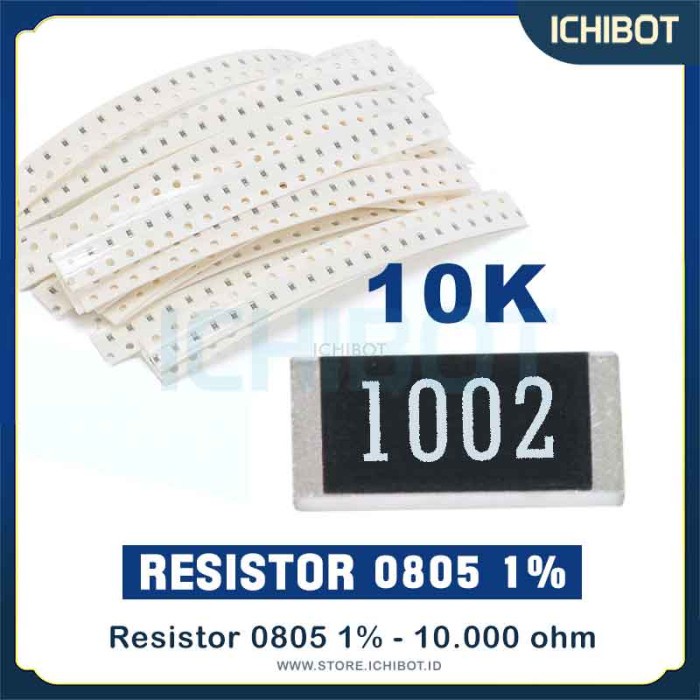 Jual Resistor 10K 10.000 Ohm 10KOhm 0805 Toleransi 1% SMD SMT (10Pcs ...