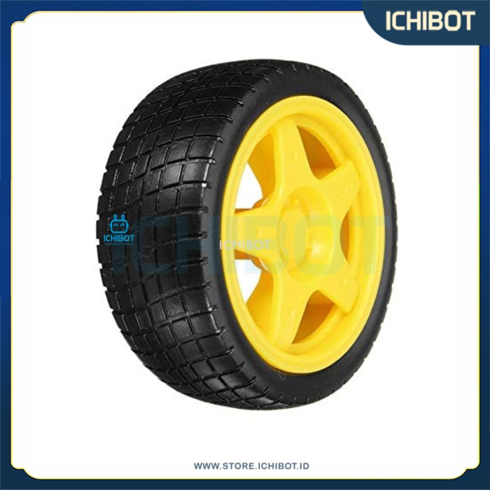 Jual Roda Kuning 65mm untuk Motor DC Gearbox Kuning | Shopee Indonesia