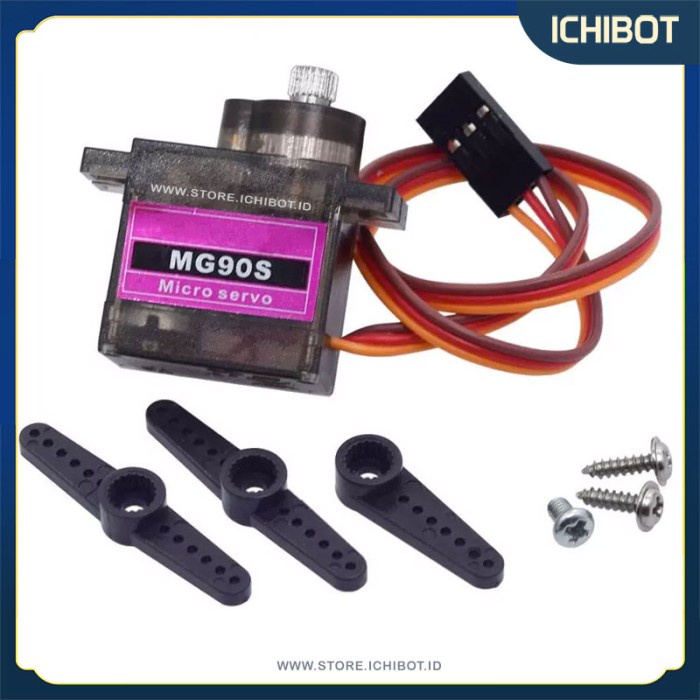 Jual Servo MG90 Metal Gear Micro 9g Tower Pro 180 Derajat Robot Arm ...