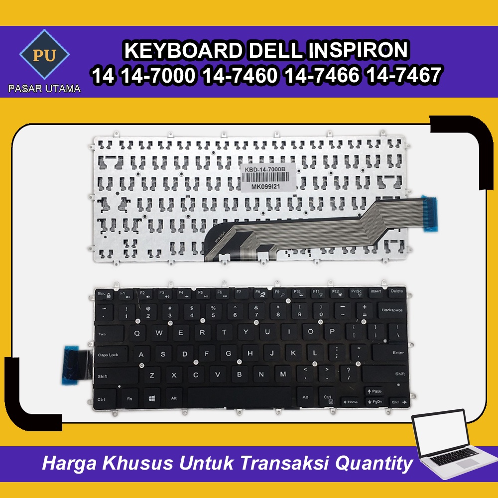 Jual Keyboard Dell Inspiron 14 14-7000 14-7460 14-7466 14-7467 14-7472 ...