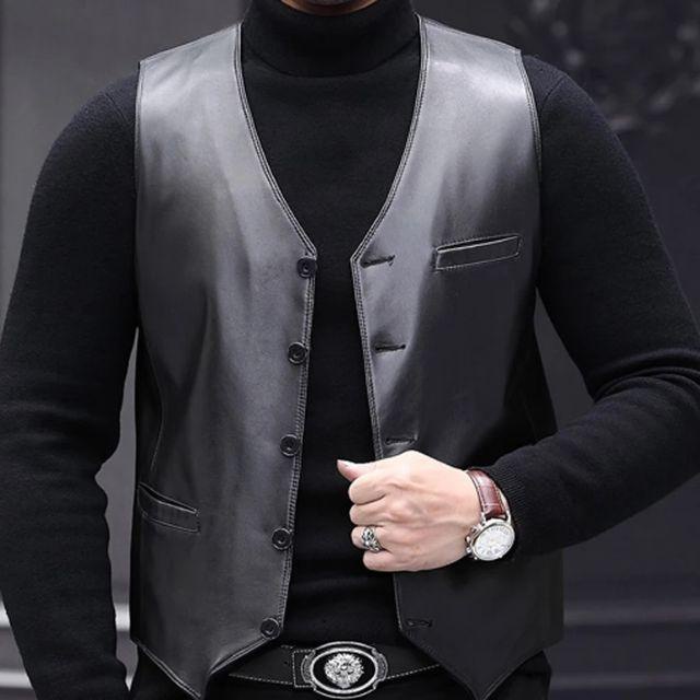 Jual Vest Pria Rompi Formal Rompi Kulit Sintetis Rompi Dalaman Jas Kren ...