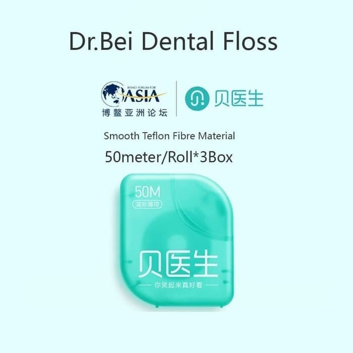 Jual DOCTOR BEI DENTAL FLOSS ROLL TEETH FLOSSING 3X 50M/ROLL P05 ...