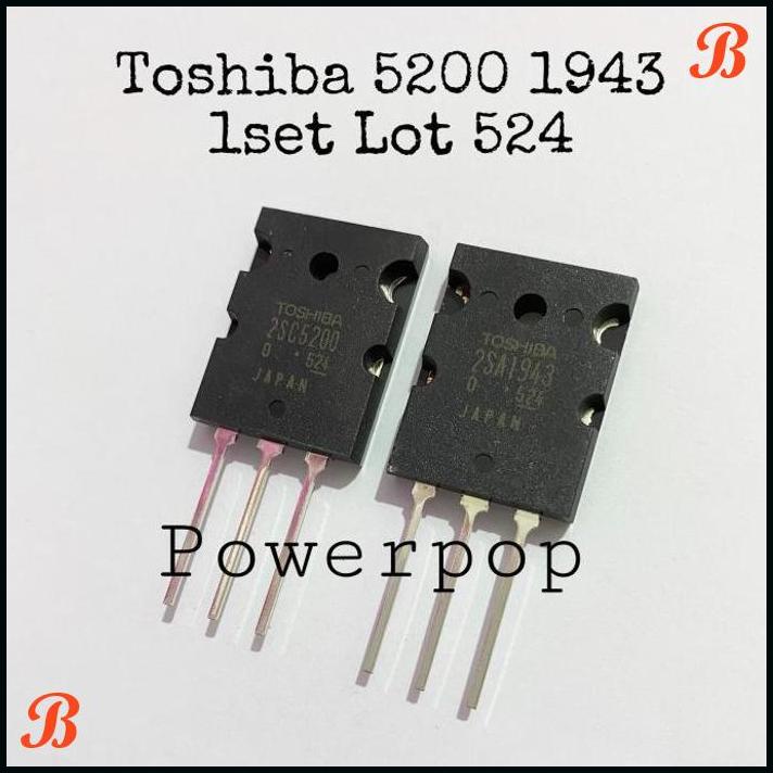 Jual | SLD | TRANSISTOR TOSHIBA 2SC5200 2SA1943 SERI 524 ORIGINAL 1SET | Shopee Indonesia