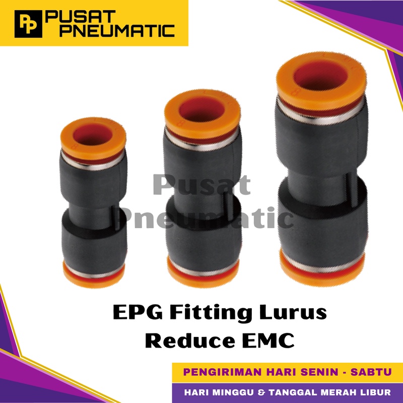 Jual EPG 12-10 Fitting Lurus Reducer Slip Lock Selang 12mm x 10mm EMC | Shopee Indonesia