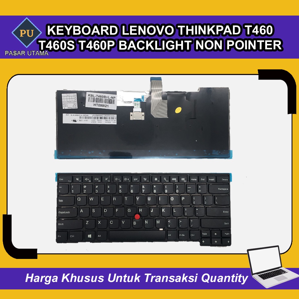 Jual Keyboard Lenovo Thinkpad T460 T460S T460P Backlight Non Pointer ...
