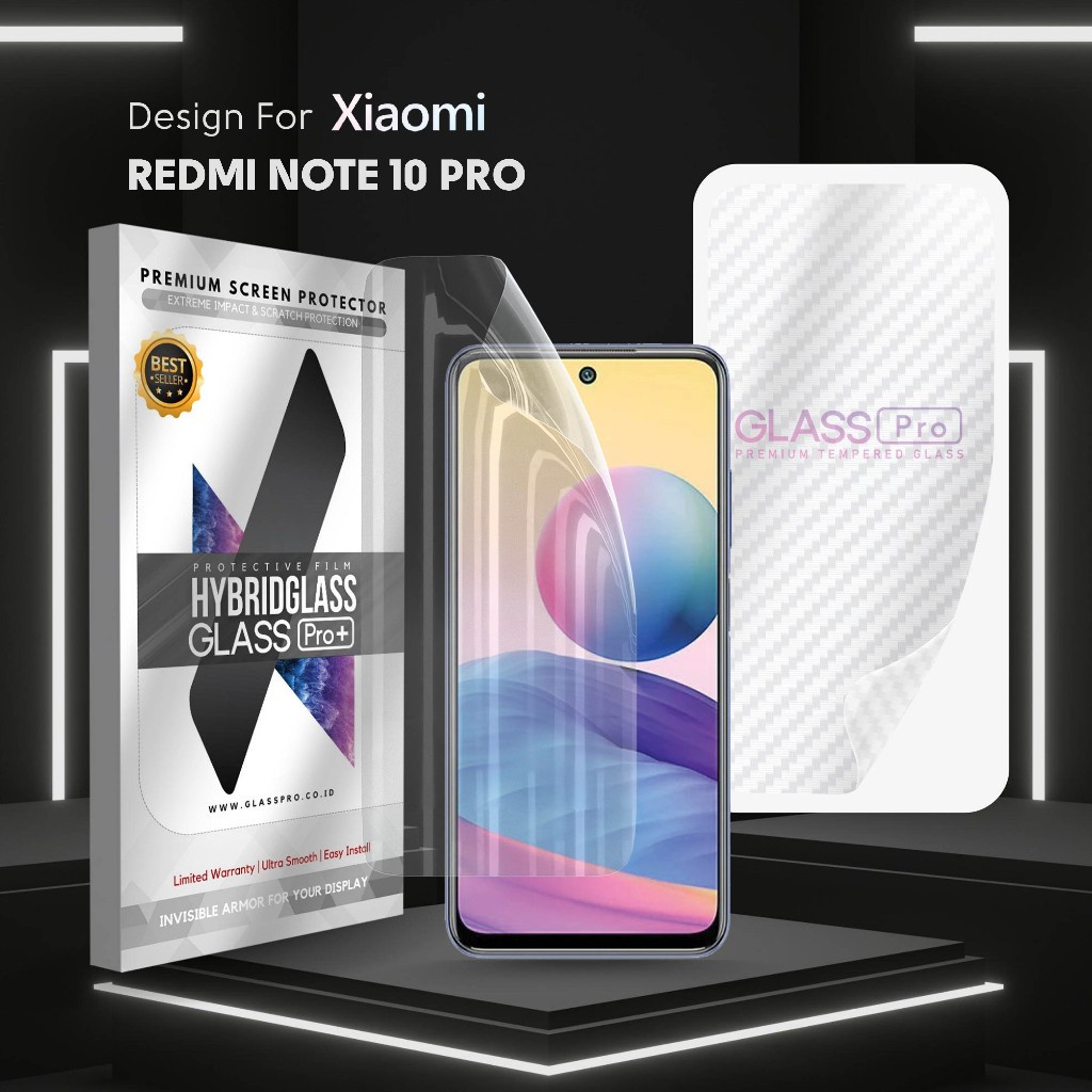 Jual Hybrid Glass Premium Anti Gores Hydrogel Xiaomi Redmi Note 10 Pro ...