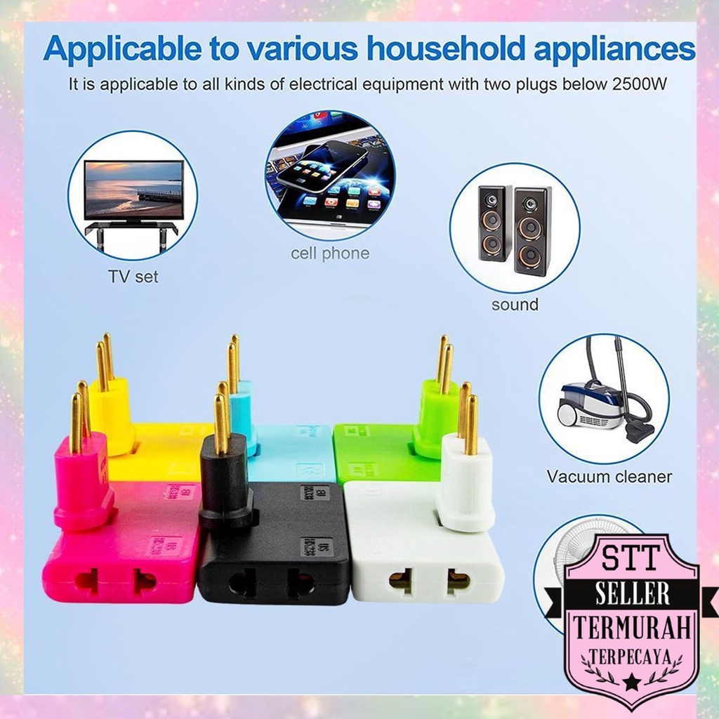 Jual STT Power Socket Plug in 3 Lubang Stop kontak Steker Lipat Colokan ...