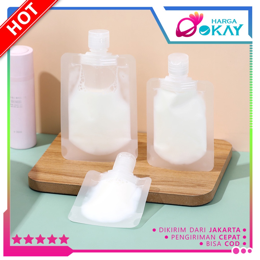Jual HO Travel Pouch Botol Refill Transparan Shower Gel Shampoo ...