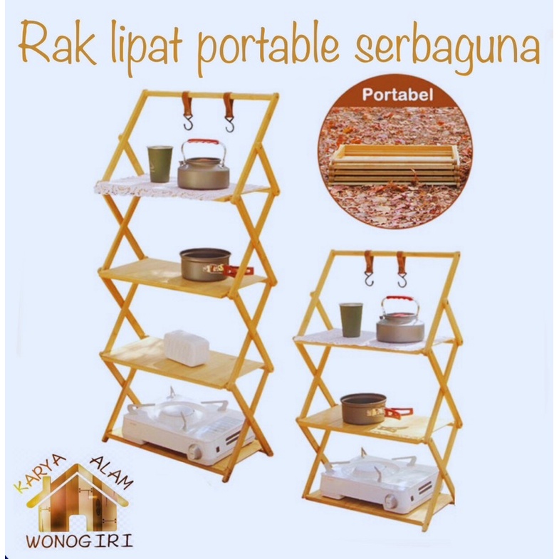 Jual Rak lipat luar penyimpanan Camping Piknik ruangan Rak Lipat Meja ...