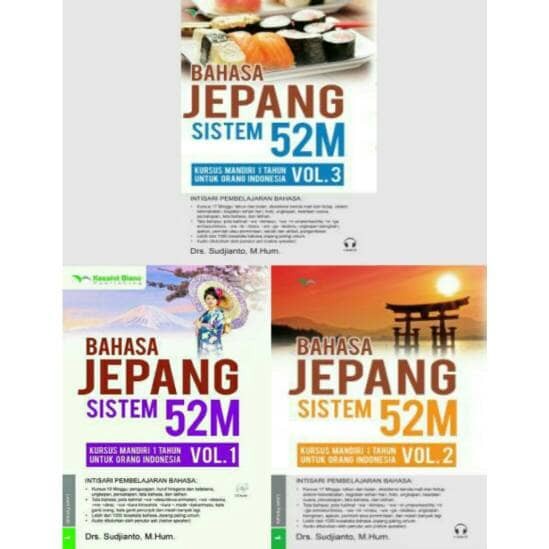 Jual Paket Buku Belajar Bahasa Jepang Sistem 52M Vol. 1 , 2 & 3 + CD Audio | Shopee Indonesia