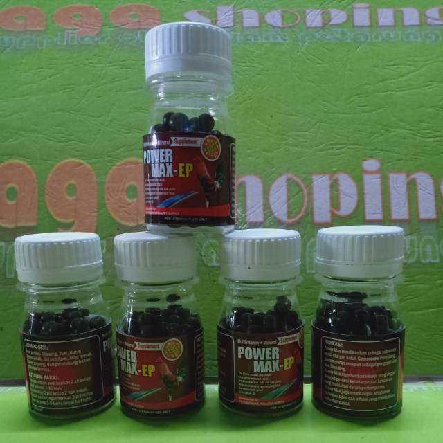 Jual 1 BOTOL PIL isi 80 biji power max ep multivitamin mineral doping ...