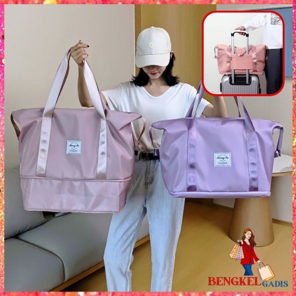 Jual BG Tas Travel Lipat Motif Besar 3 Tingkat Foldable Travel Bag Hand ...