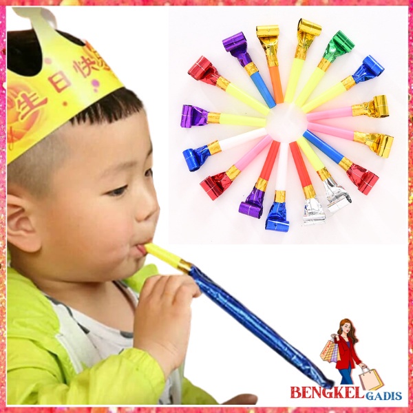 Jual Terompet Lidah Polos Metalik Peluit Julur Pesta Ulang Tahun ...