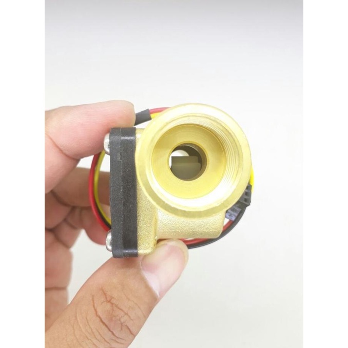 Jual sto Water Flow Sensor 1/2" Kuningan Aliran Air Cairan Liquid Meter ...