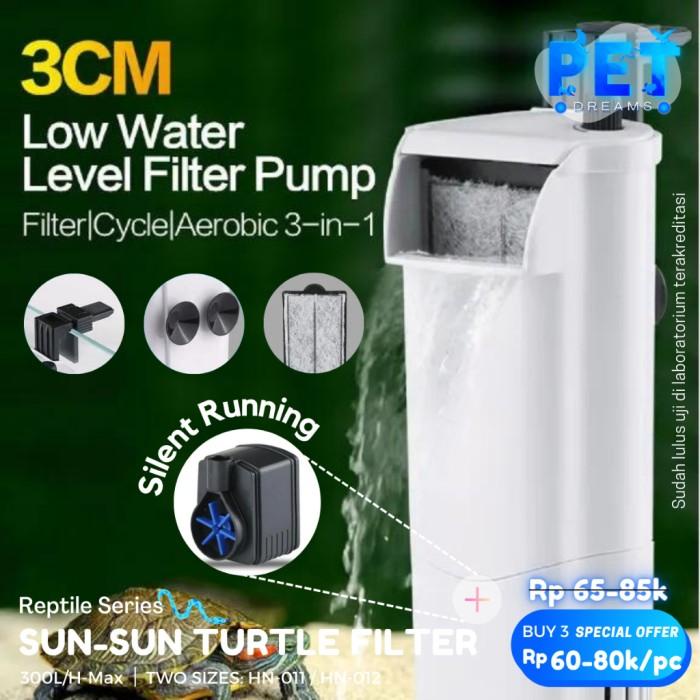Jual SUNSUN TURTLE LOW WATER FILTER TANK AIR DANGKAL KANDANG AQUARIUM | Shopee Indonesia