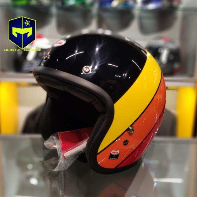 Jual BELL CUSTOM 500 RIFF GLOSS HELM MOTOR HALF FACE HELM RETRO ORI ...