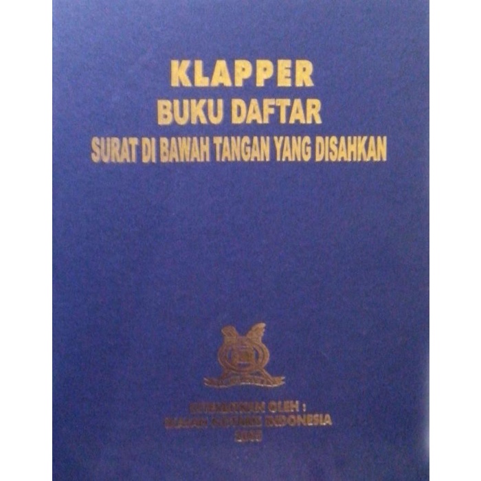 Jual Klaper Buku Daftar Surat Di Bawah Tangan Yang Di Sahkan | Shopee Indonesia