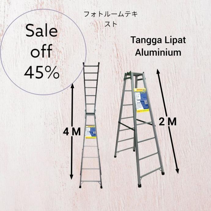 Jual TANGGA LIPAT 1,5M // TANGGA ALUMUNIUM 2FUNGSI 1,5M JADI 3M ...