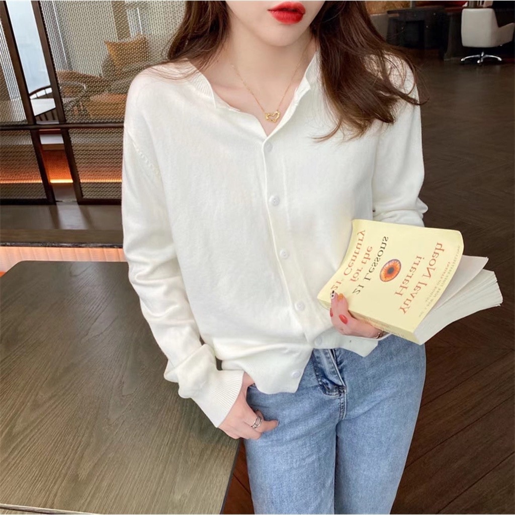 Jual [AMAZED PEOPLE] LO Clothes Rajutan Lengan Panjang Mantel Sweater ...