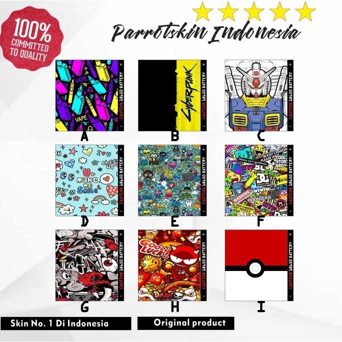 Jual Stiker Garskin Wrap Baterai 21700 Bisa Custom Garskin Infinity ...