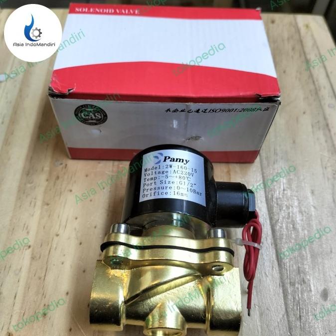 Jual Selenoid Valve Kuningan 1/2" Inch Ac 220V Normal Close Solenoid | Shopee Indonesia