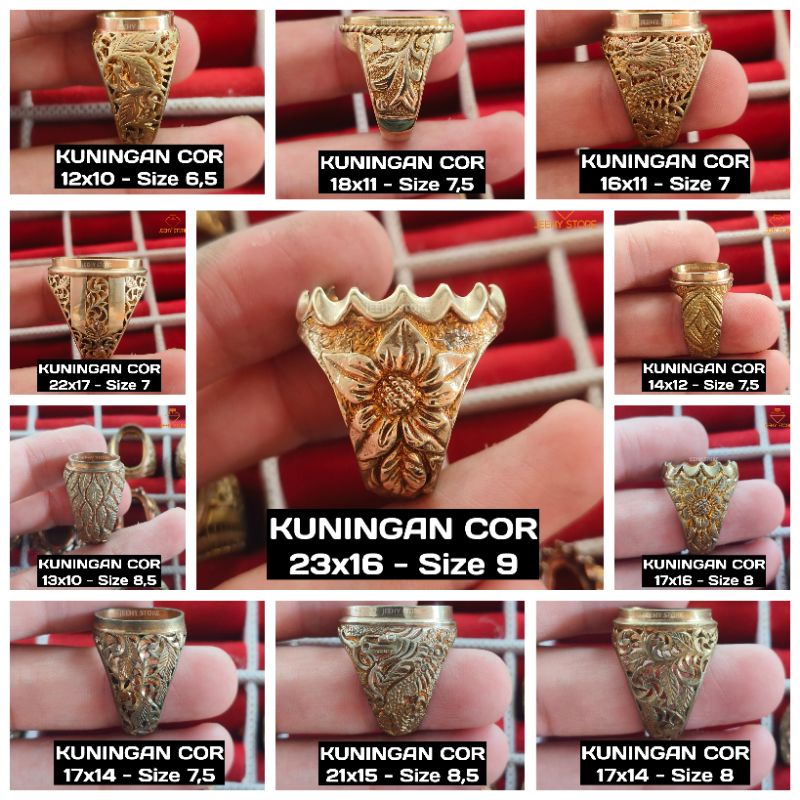 Jual ECERAN RING KUNINGAN COR UKIR | Shopee Indonesia