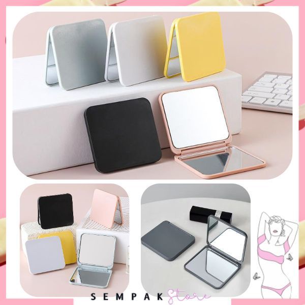 Jual SS Cermin Lipat 2 Sisi Persegi Polos Kaca Make Up Lipat Traveling ...