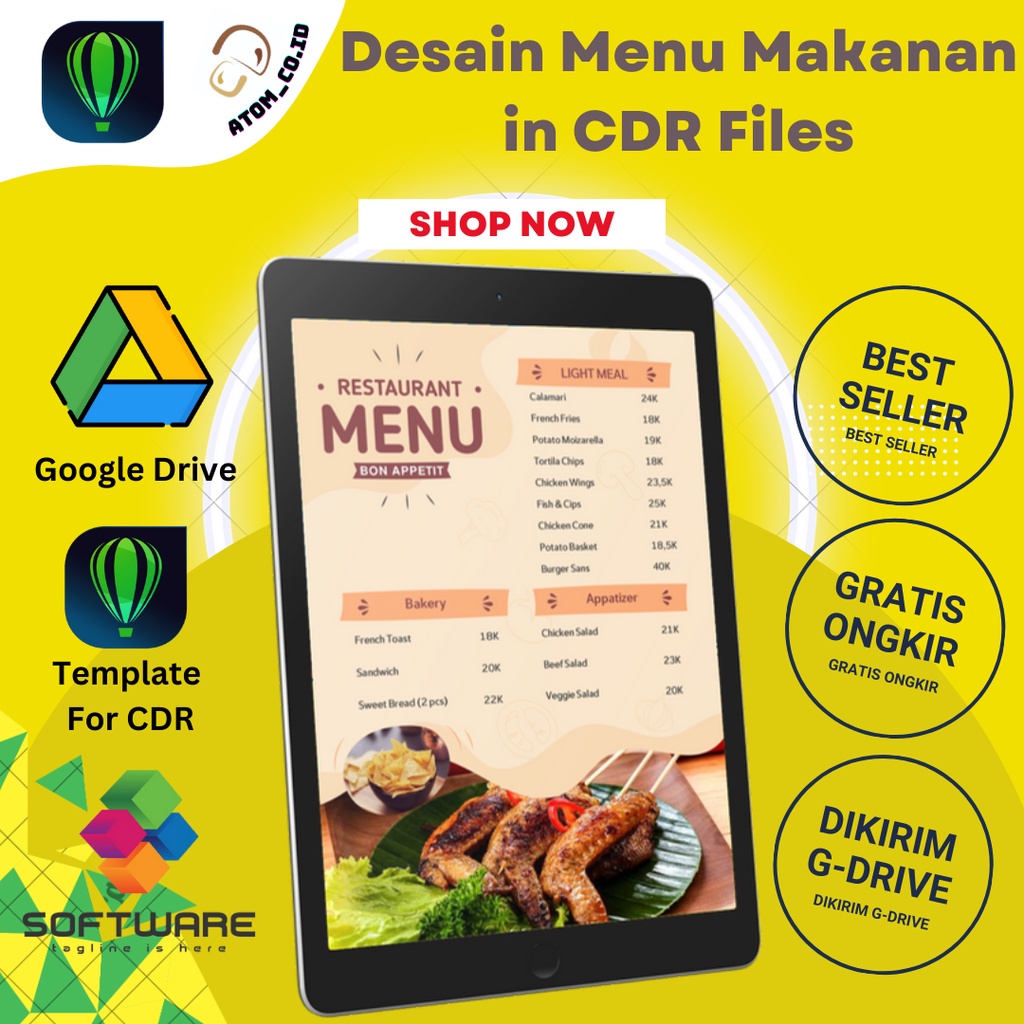 Jual 15 Desain Buku Menu CorelDraw Files | Shopee Indonesia