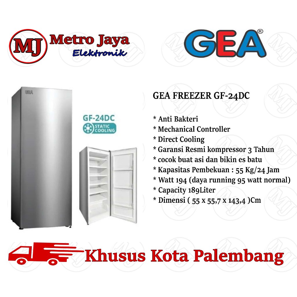 Jual Freezer Gea Gf 24 dc upright freezer tegak 189 Liter | Shopee ...