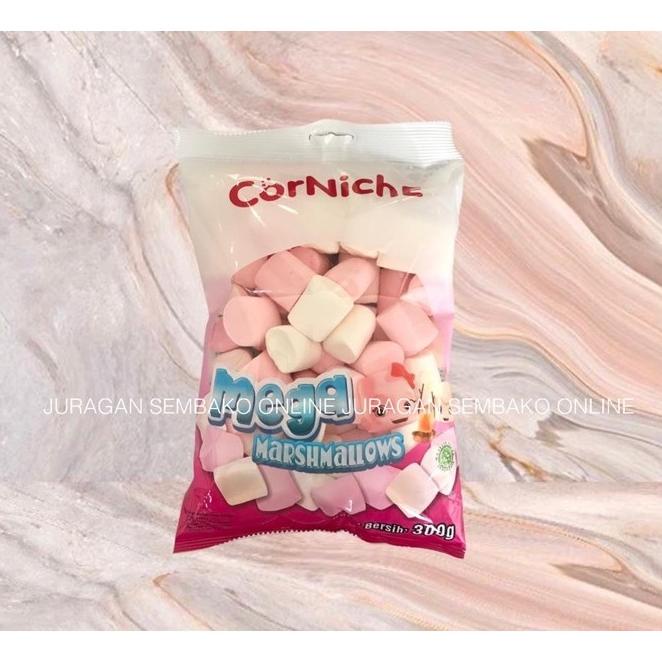 Jual Corniche Marshmallow Mega Pink White 300 Gr Besar Halal ...