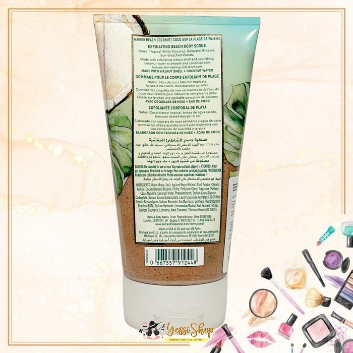 Jual Body Scrub - Bath & Body Works Waikiki Beach Coconut Exfoliating ...