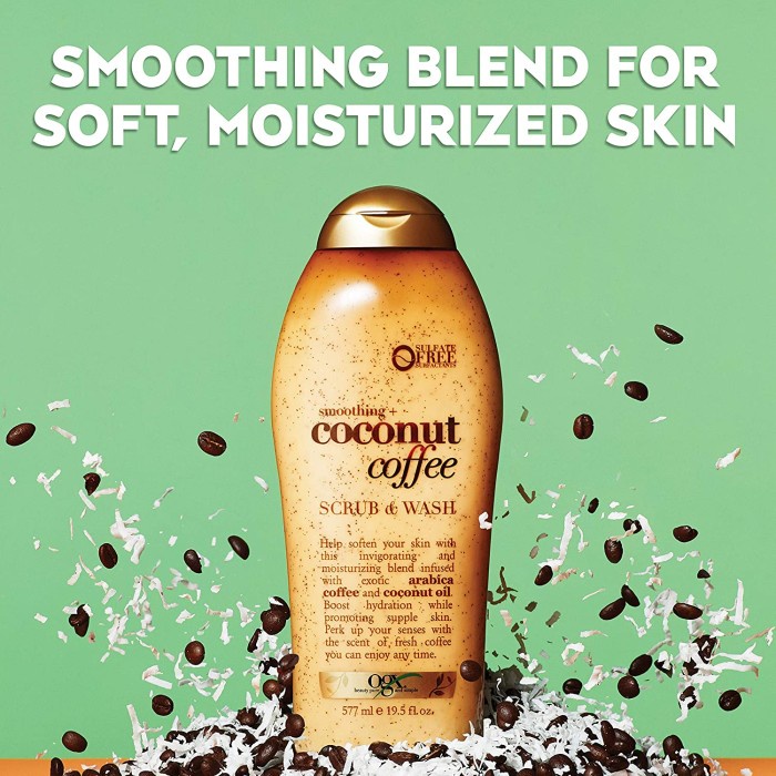 Jual Body Scrub - Ogx Smoothing + Coconut Coffee Body Wash & Scrub 19.5 ...