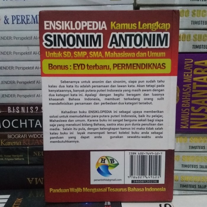 Jual ENSIKLOPEDIA Kamus Lengkap SINONIM ANTONIM untuk SD,SMP,SMA, MAHASISWA -27sg | Shopee Indonesia
