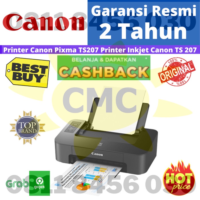 Jual Printer Canon Pixma TS207 TS 207 Print Only Resmi | Shopee Indonesia