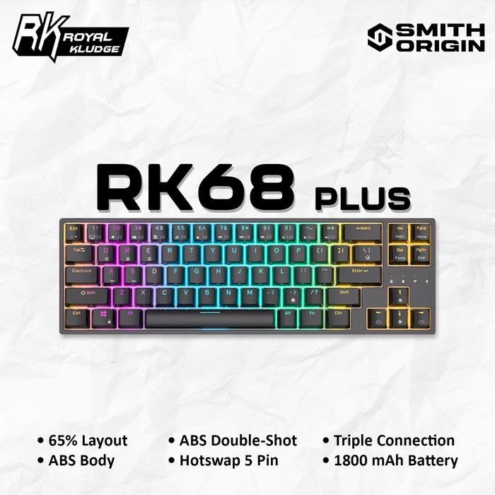 Jual ROYAL KLUDGE RK68 PLUS THREE MODE MECHANICAL KEYBOARD | Shopee ...
