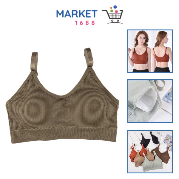 Jual Market1688 Bra Wanita Tanpa Kawat 6715 Bahan Rajut Bra Model ...