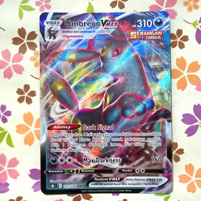 Jual umbreon VMAX V MAX RRR s8b | 101/184 pokemon tcg indonesia | Shopee Indonesia